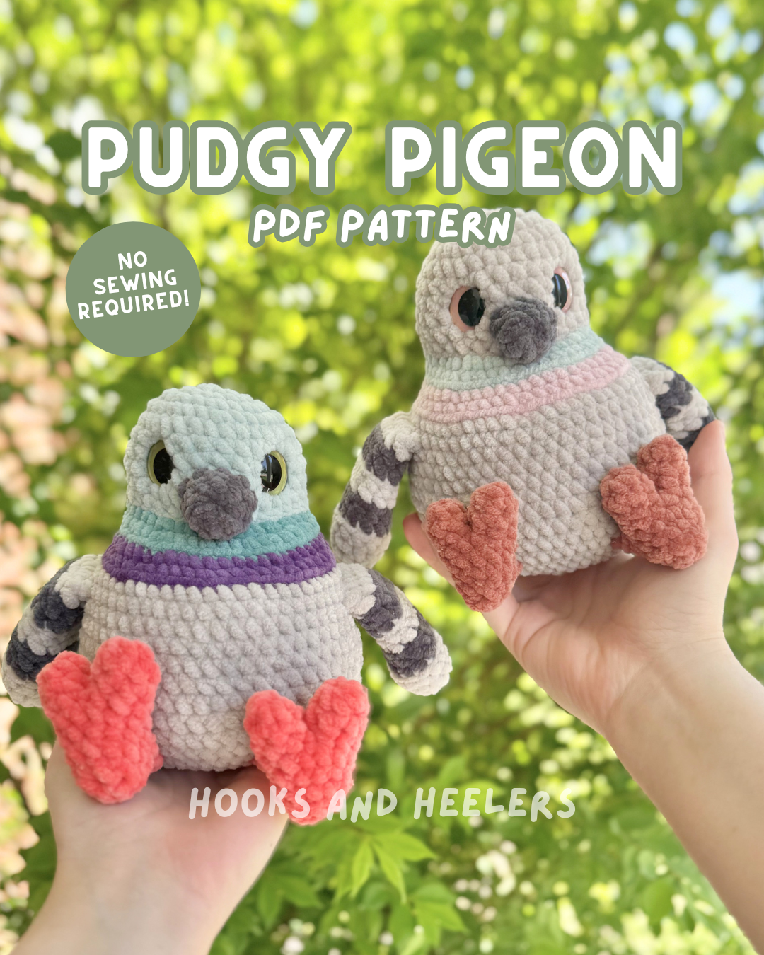 No-Sew Pudgy Pigeon PDF PATTERN – Hooks and Heelers